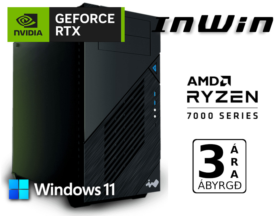 Desktop PC InWin Workstation AMD R9 64GB 2TB RTX3060 - Computer.is