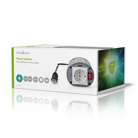 Spennugjafi Inverter 12V-230V 150W PIMS15012 - Computer.is